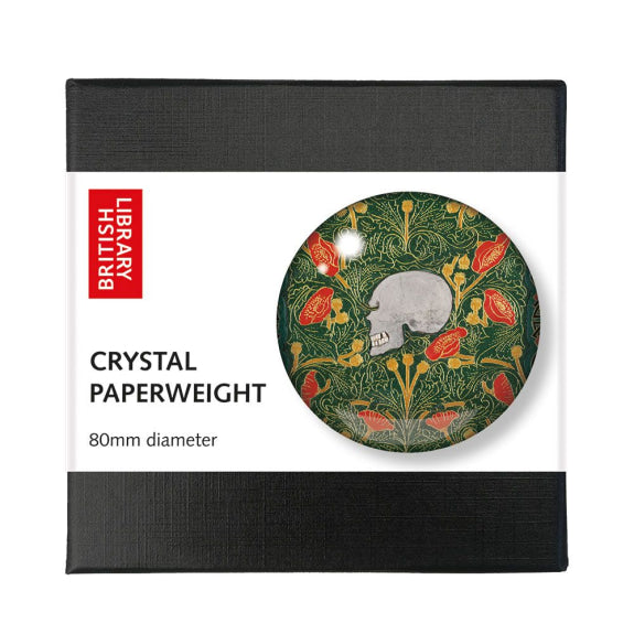 Crystal Paperweight, Skull and Flowers – Bartrums & Co Ltd