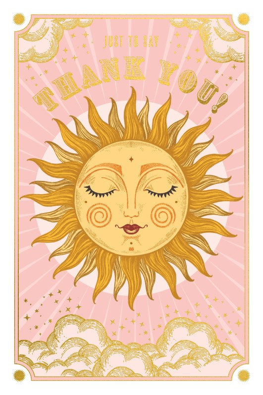 Thank You Cards, Sunshine. Box of 10 – Bartrums & Co Ltd